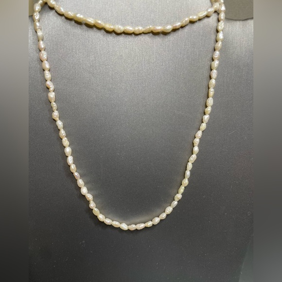 Estate | Jewelry | Rice Pearl Strand Biwa No Clasp Continuous Almost 24 ...